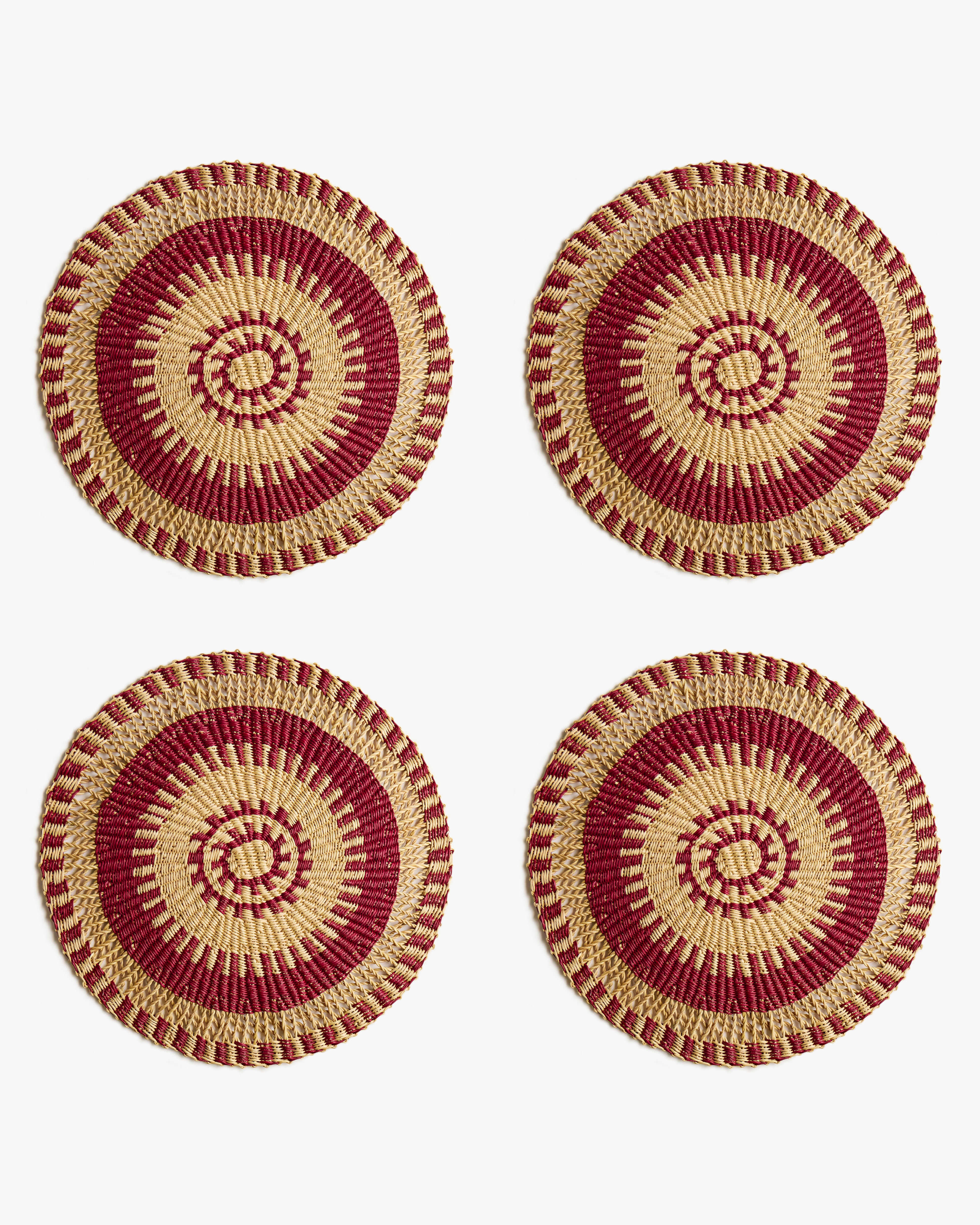 Woven Placemat, Burgundy, Set of 4 – DB CERAMIC